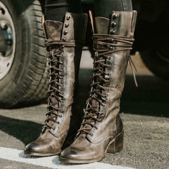 Freebird by Steven | Shoes | Rare Freebird By Steven Grany Granny Stone Lace Up Boots | Poshmark